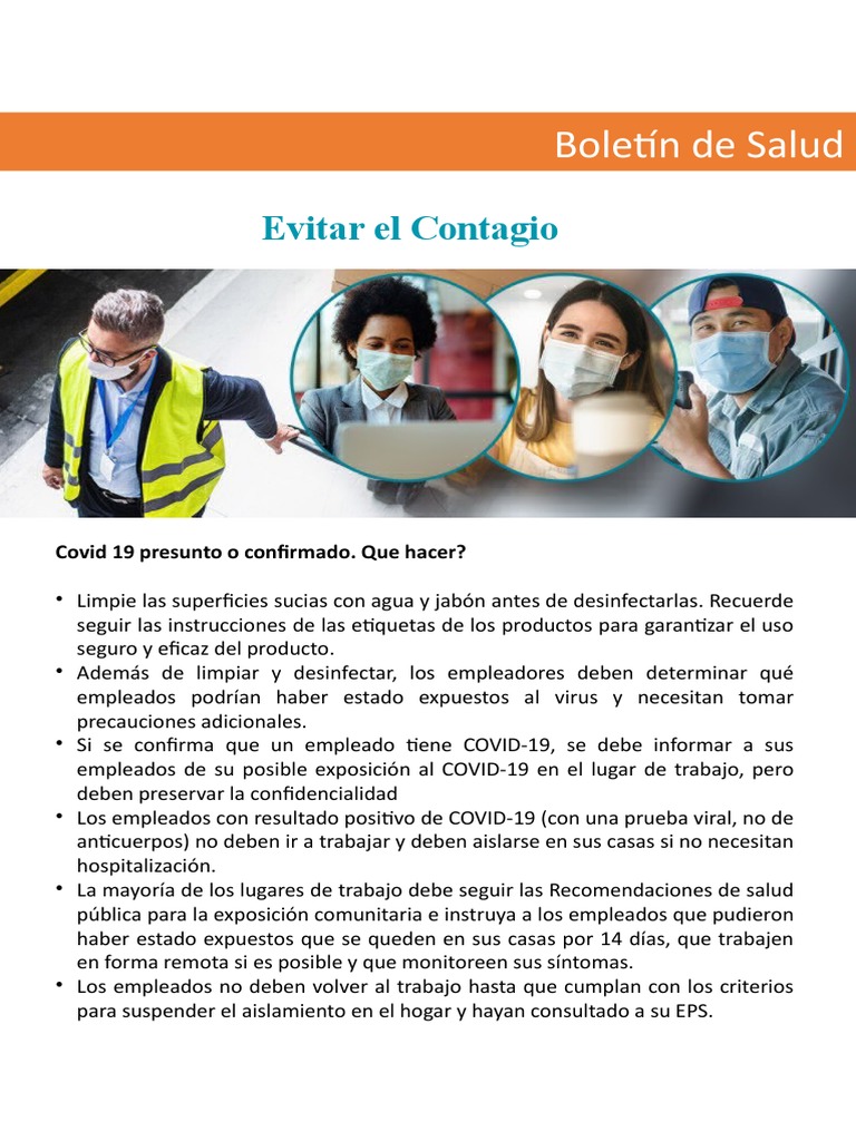 Boletín Covid - Evitar El Contagio | PDF