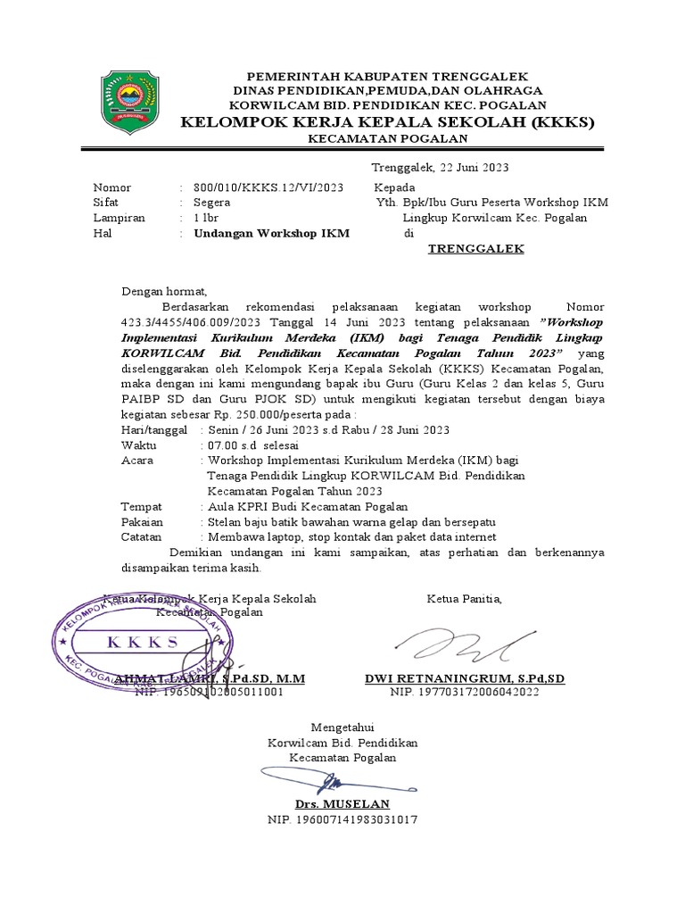 Undangan Workshop Ikm | PDF