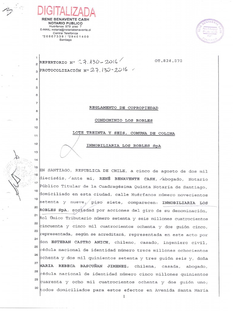 Reglamento de Copropiedad | PDF