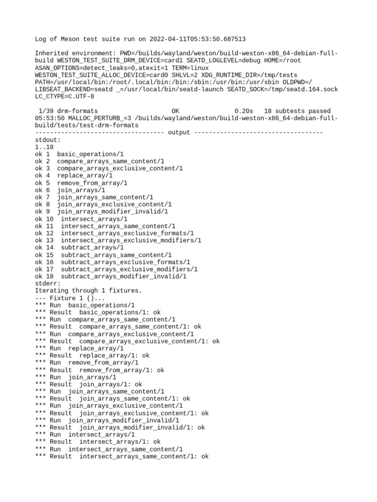 Test Log | PDF | Computer Programming | Operating System Technology