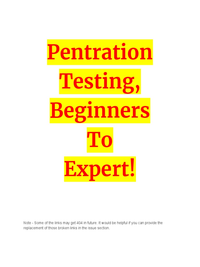 Penetration Testing Pdf Dynamic Web Page World Wide Web