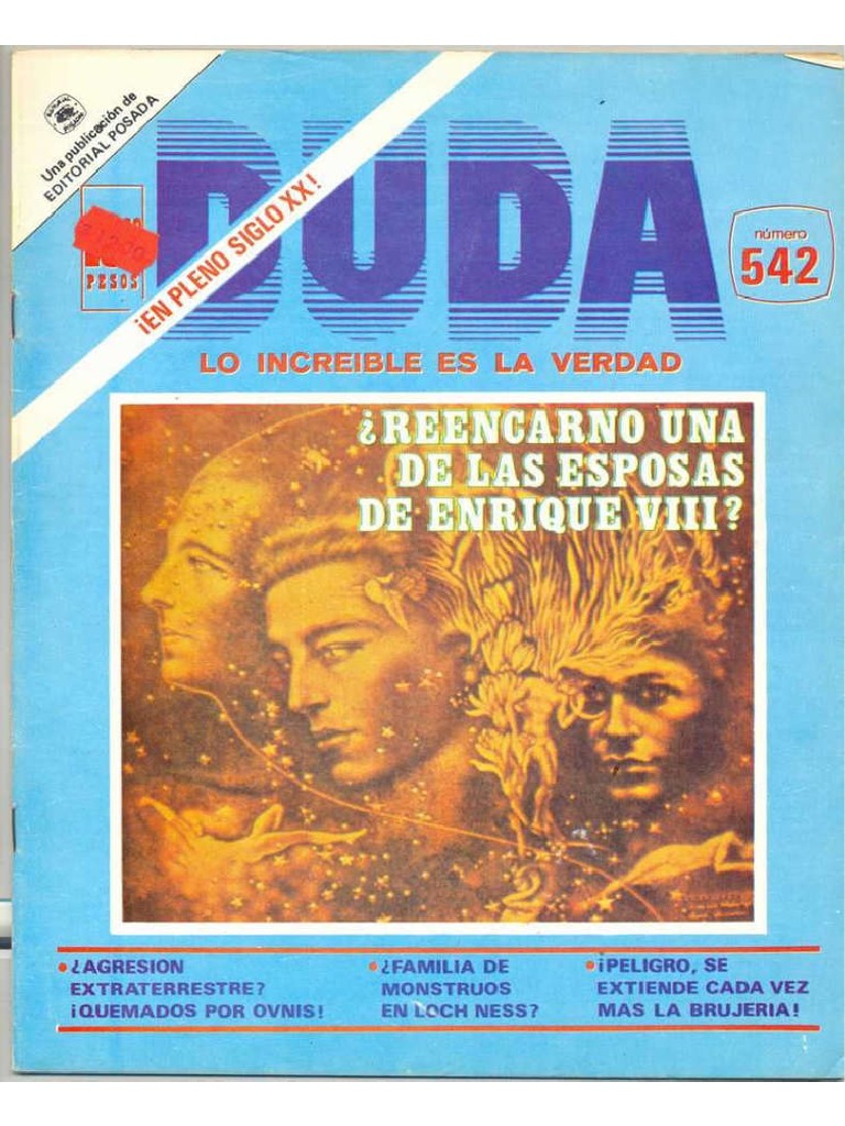Revista - Duda - 0542 Reencarno Una de Las Esposas de Enrique VIII | PDF