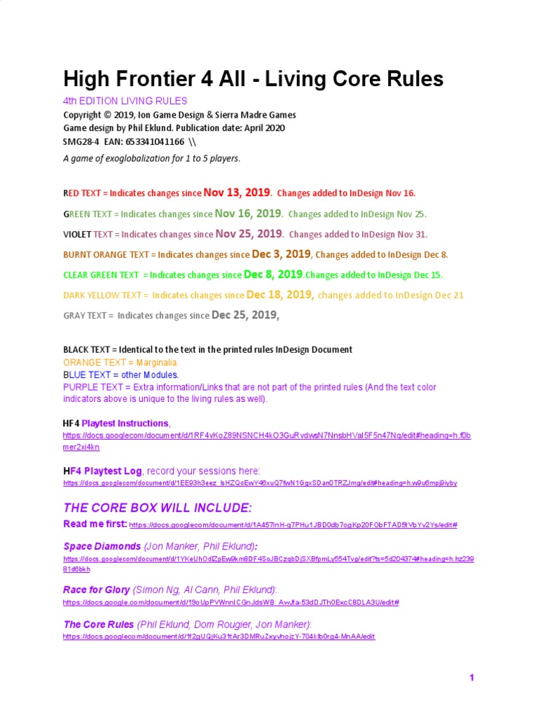 HF4 Core Rulesbook - FROZEN - in Layout | PDF | Solar Flare | Asteroid