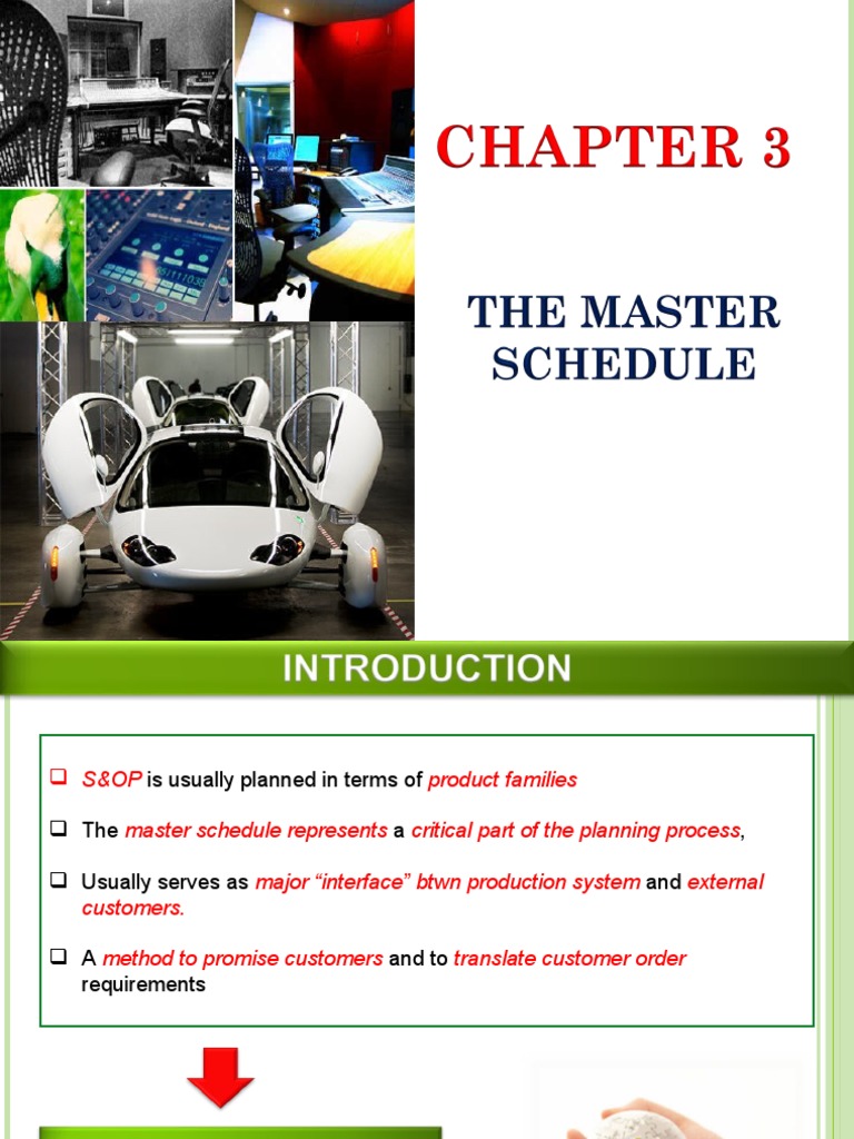 Chapter 3 - The Master Schedule | PDF | Forecasting | Inventory