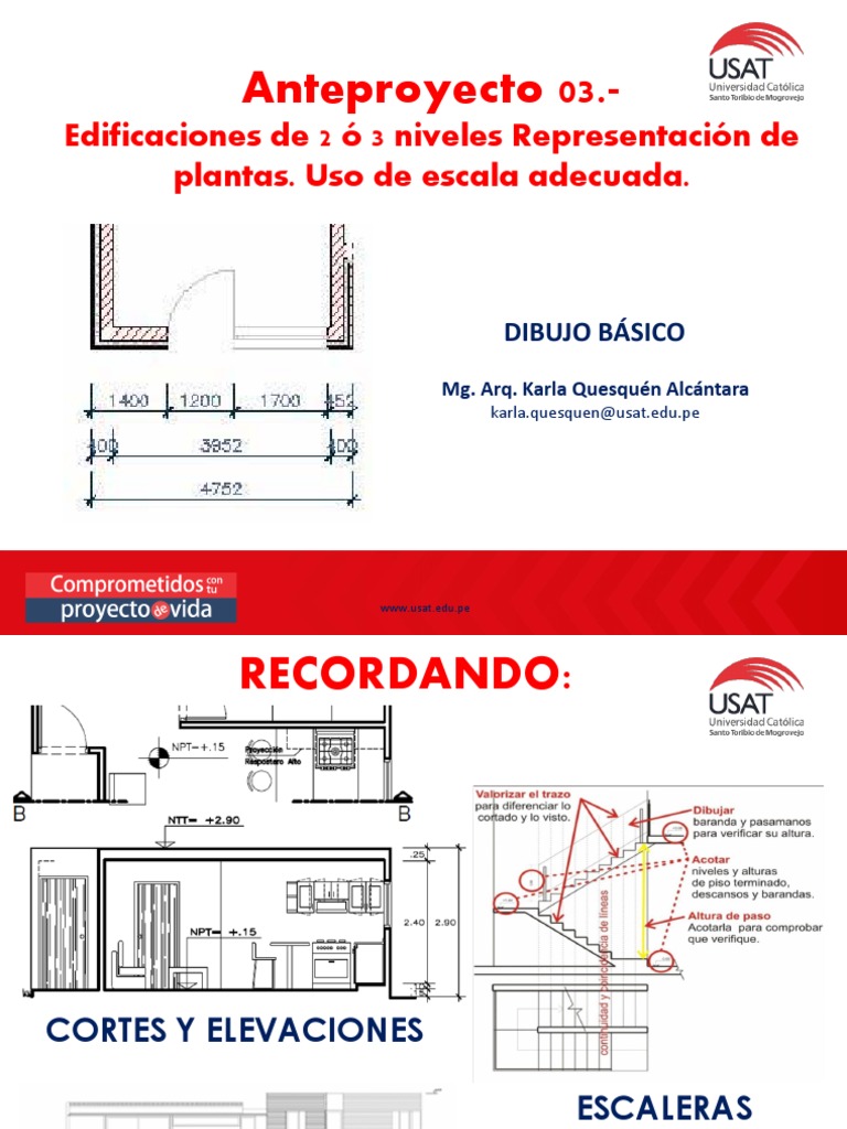 Clase 12. - Anteproyecto 3 - Final - Plantas - Cotas - Ejes | PDF | Dibujo