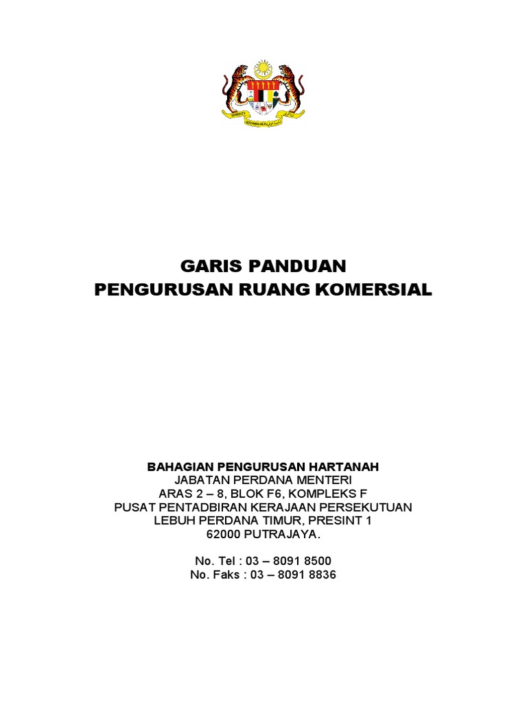 Garis Panduan Pengurusan Ruang Komersial BPH 2022 | PDF