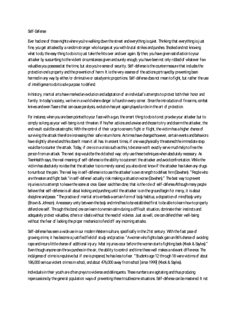 Self-Defense-WPS Office | PDF