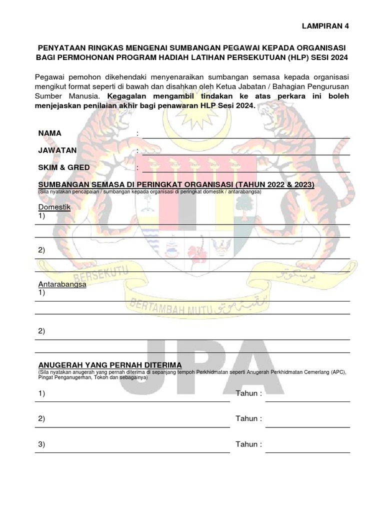 Lampiran 4 - Panduan Menulis Penyataan Ringkas Sumbangan Pegawai Kepada Organisasi - v1 | PDF