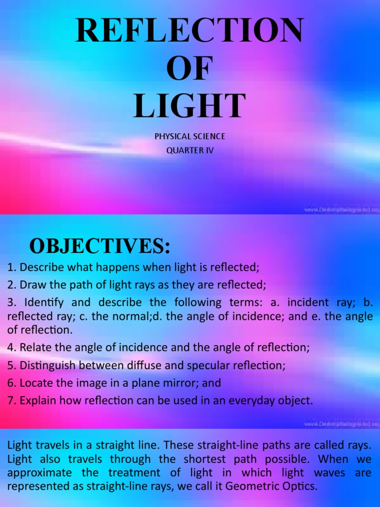 Reflection | PDF | Reflection (Physics) | Mirror