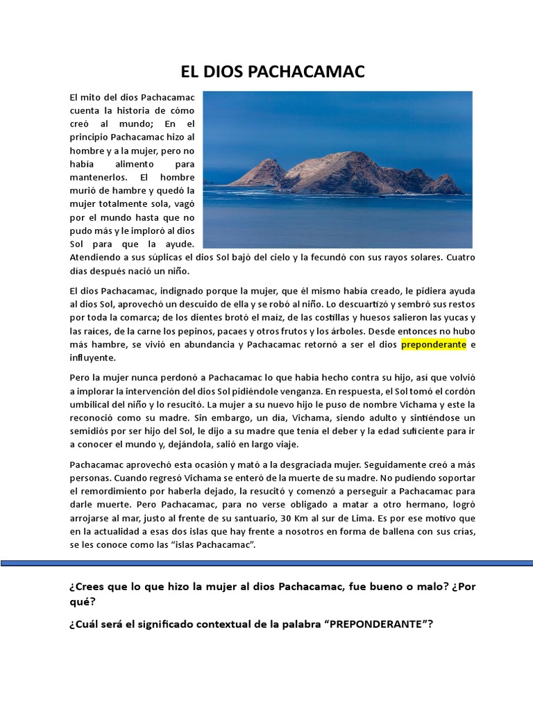 El Dios Pachacamac | PDF