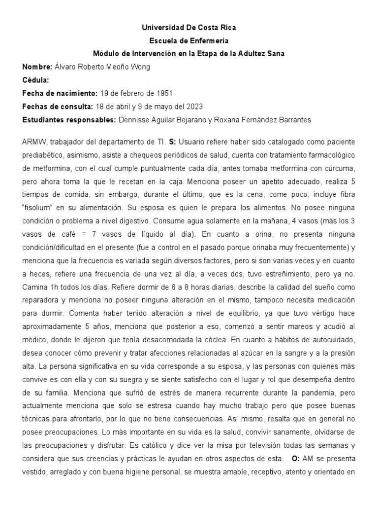 Nota ARMW | PDF | Diabetes | Hipertensión