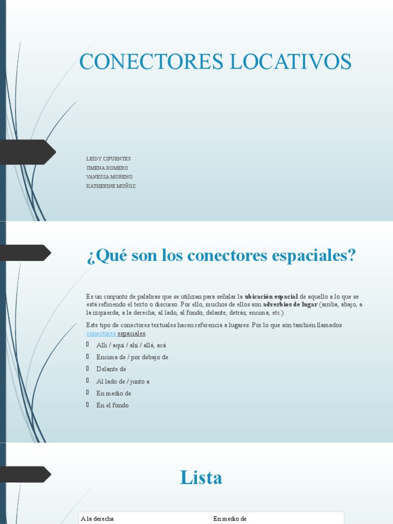 CONECTORES LOCATIVOS | PDF | Lingüística