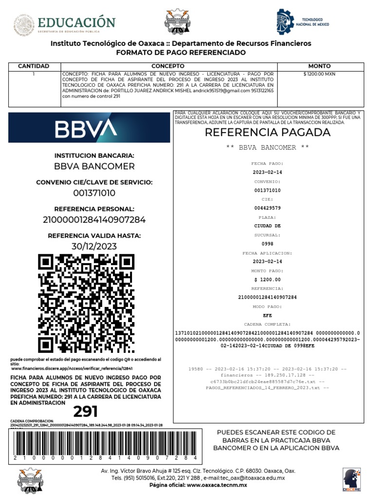 Referencia Pago 12841 | PDF