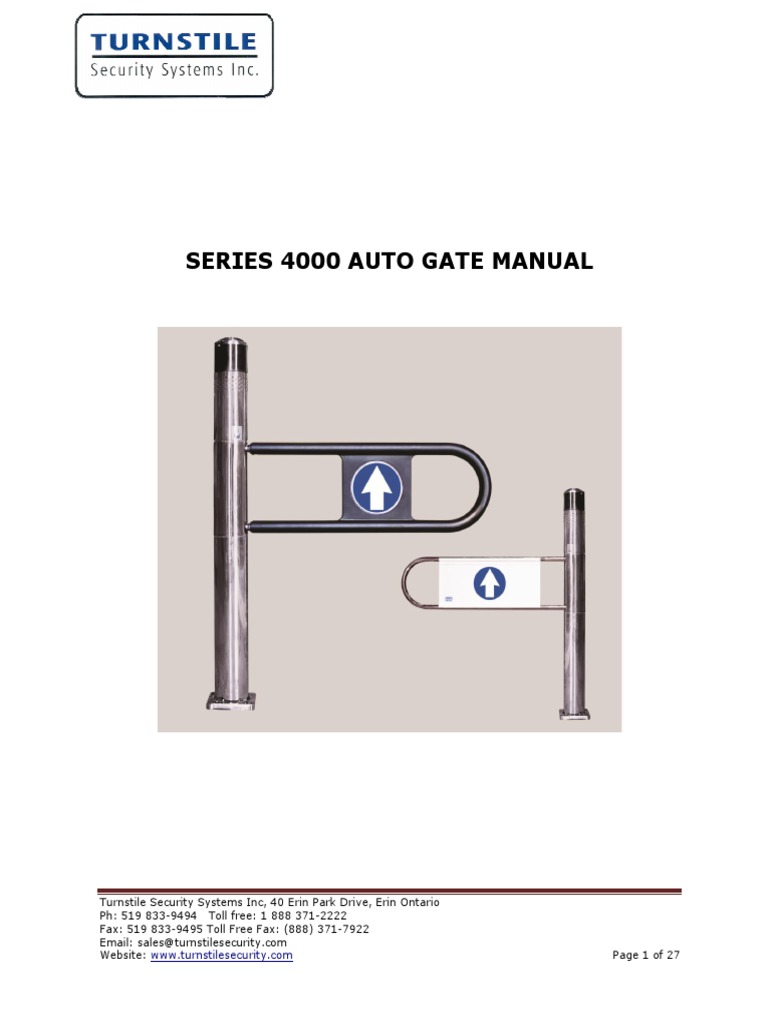 Series 4000 Auto Gate Manual Overview | PDF | Security Alarm | Mains ...