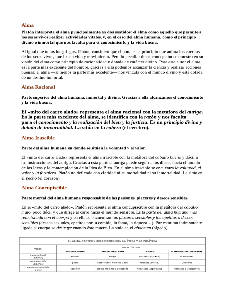 Teoria de Las Almas-Platón | PDF | Filosofía