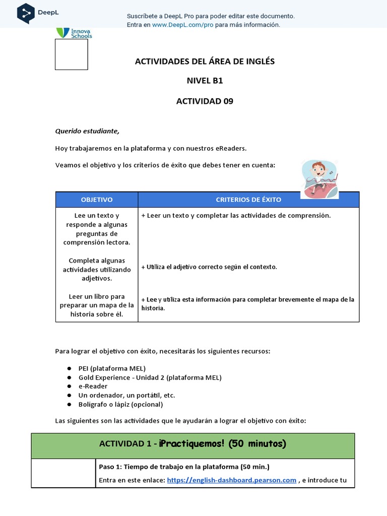 B1 Activity 9 Self Instructional Es | PDF