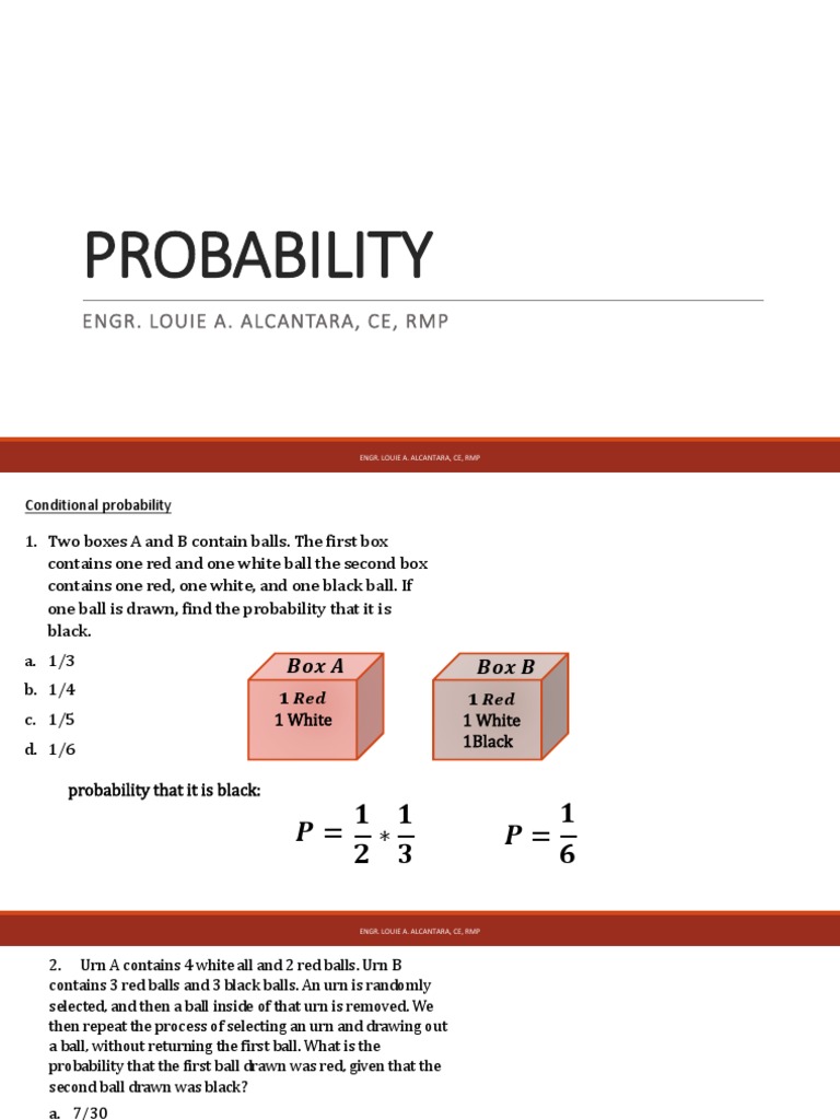 Refresher (Probability Discussion) | Download Free PDF | Probability Distribution | Poisson ...