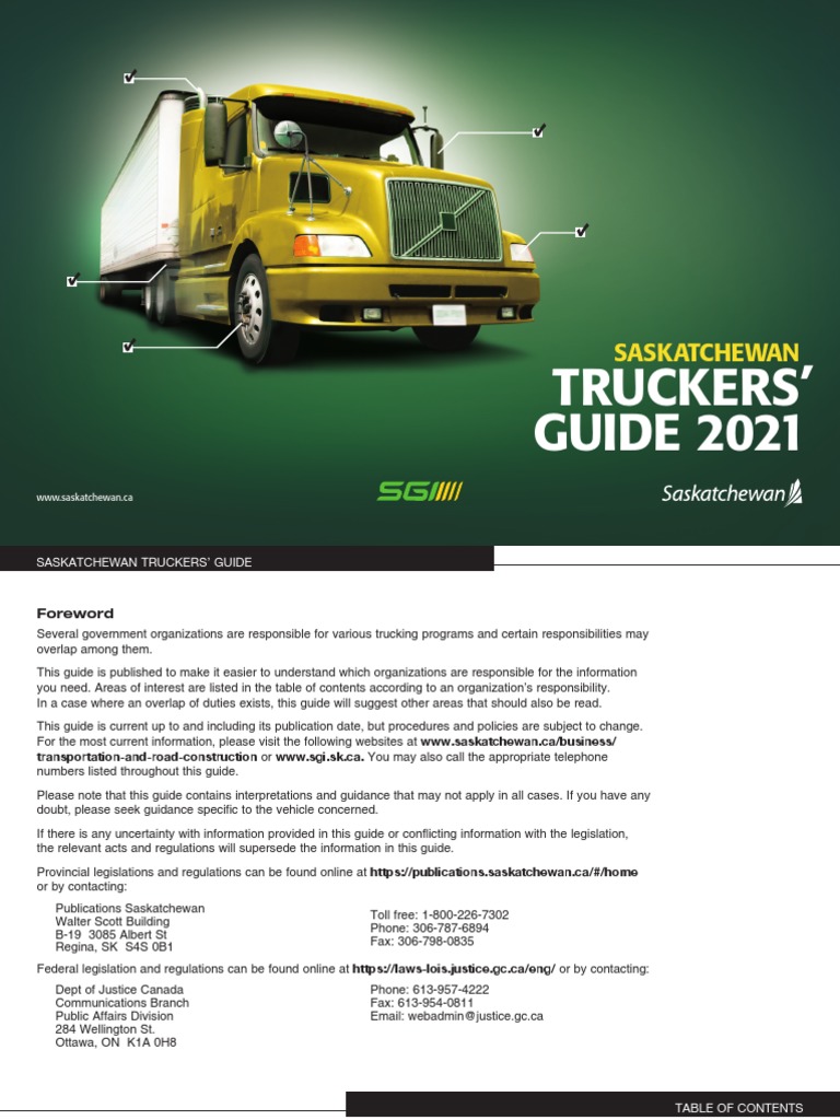 2021 Truckers Guide.2 | PDF | Provinces And Territories Of Canada ...