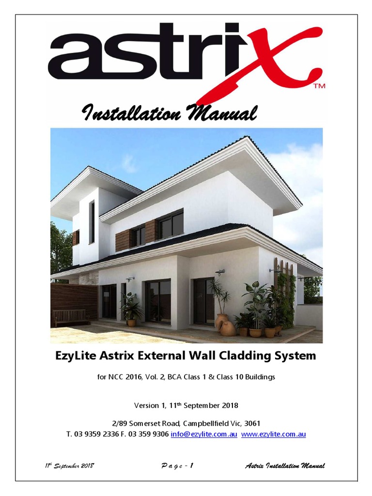 Ezylite Astrix External Wall Cladding System | PDF | Wall | Building ...