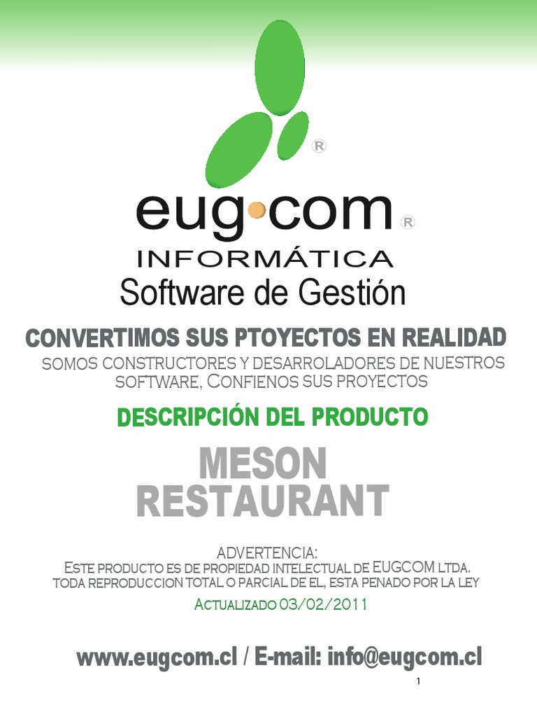 Descripcion Sistema de Meson Restaurant | PDF | Usuario (informática ...