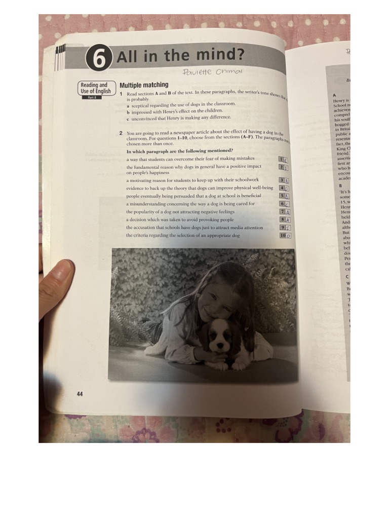 Ready For Advance Workbook Unit 6 Answers | PDF