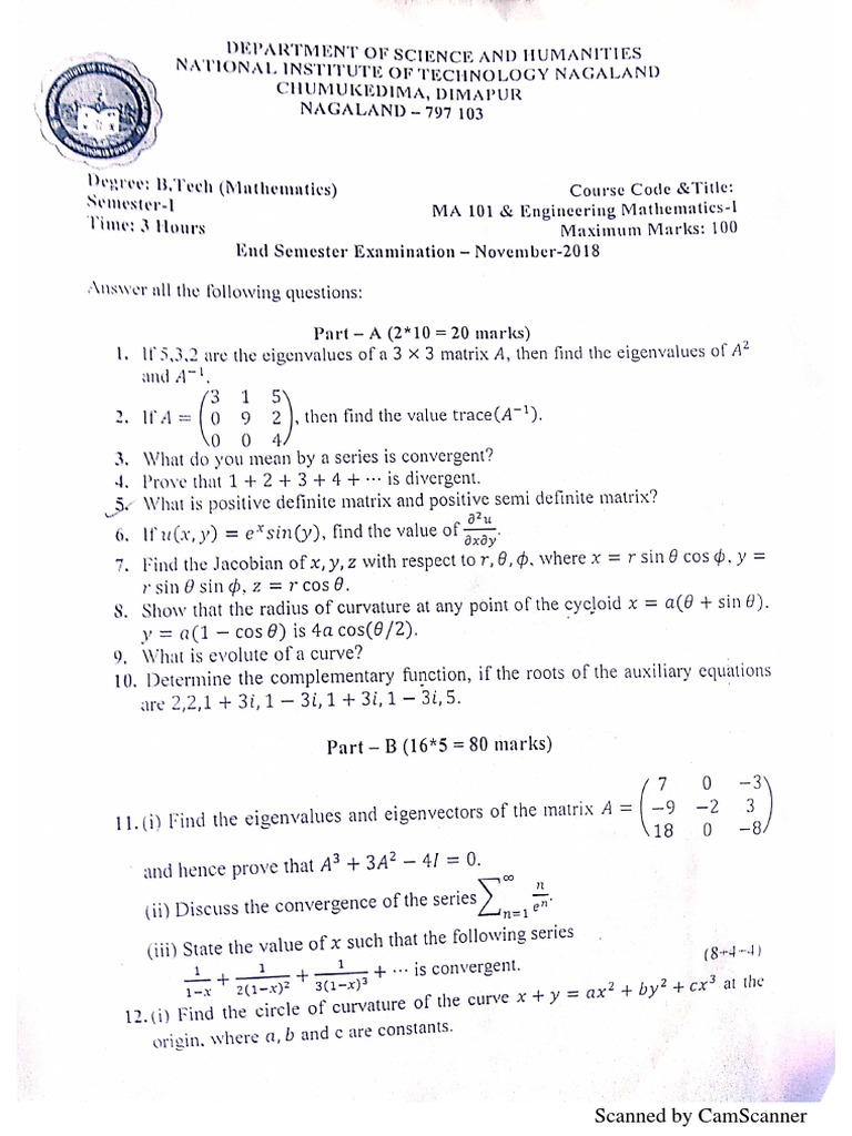 Previous Years Question Papers | PDF