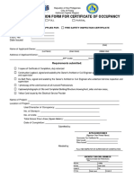 Unified Application Form For Certificate of Occupancy and Fire Safety ...