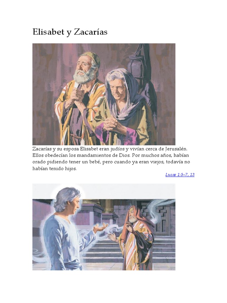 Historia de Zacarías y Elisabet | PDF | María, madre de Jesús