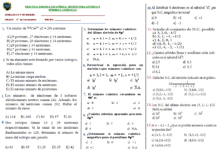 Practica De 4to Sec Pdf
