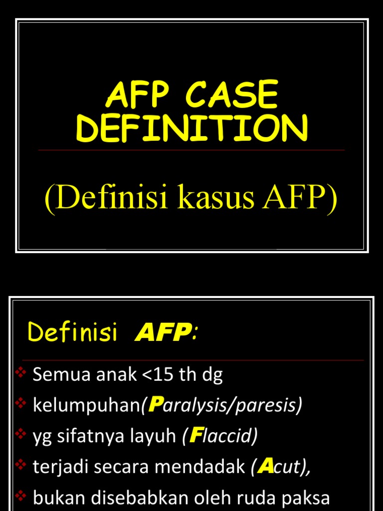 Definisi dan Pentingnya Kasus AFP | PDF