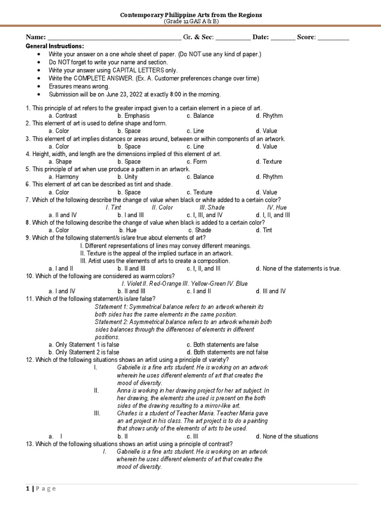 Cpar 4qe | PDF | Composition (Visual Arts) | Vision
