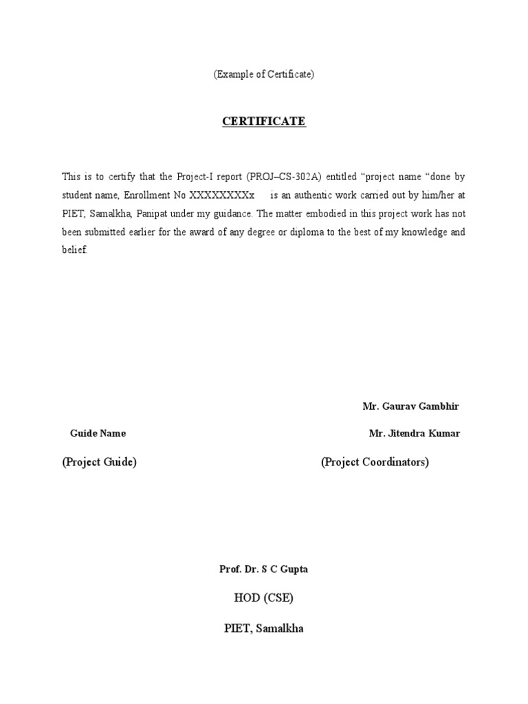 2 Sample Certificate | PDF