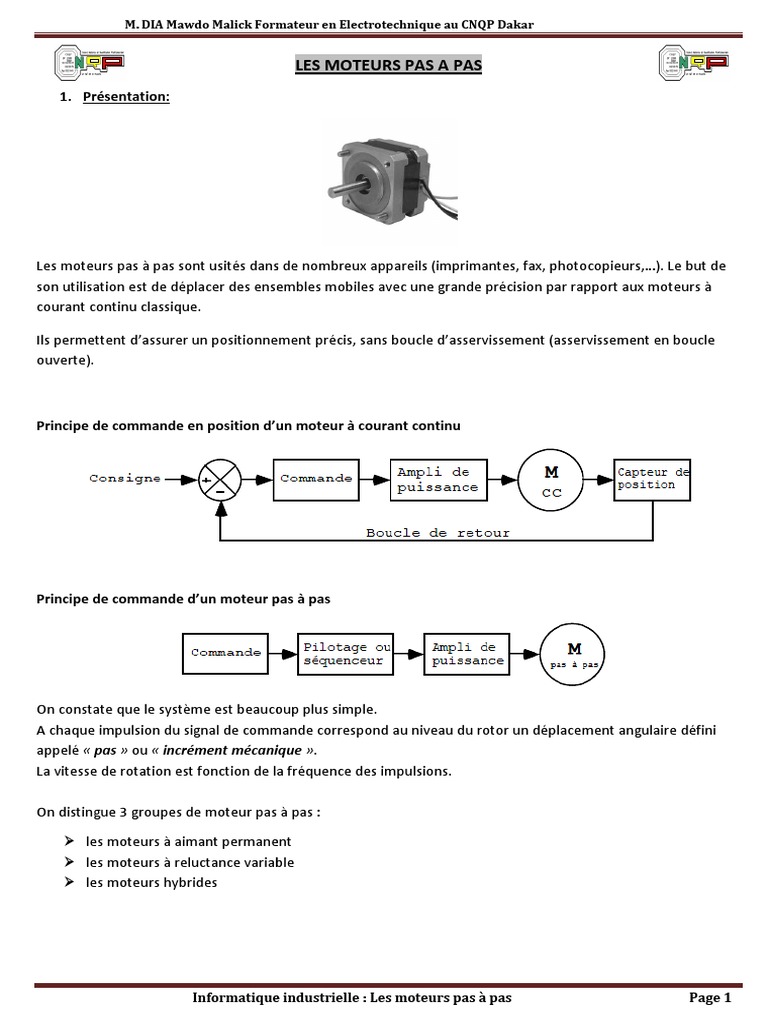 Moteurs pas à pas : Types et fonctionnement | PDF | Magnétisme ...