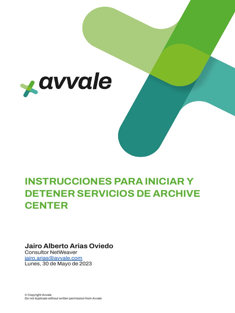 Instrucciones para Iniciar y Detener Servicios en AC - DeV - Documentos de Google | PDF ...