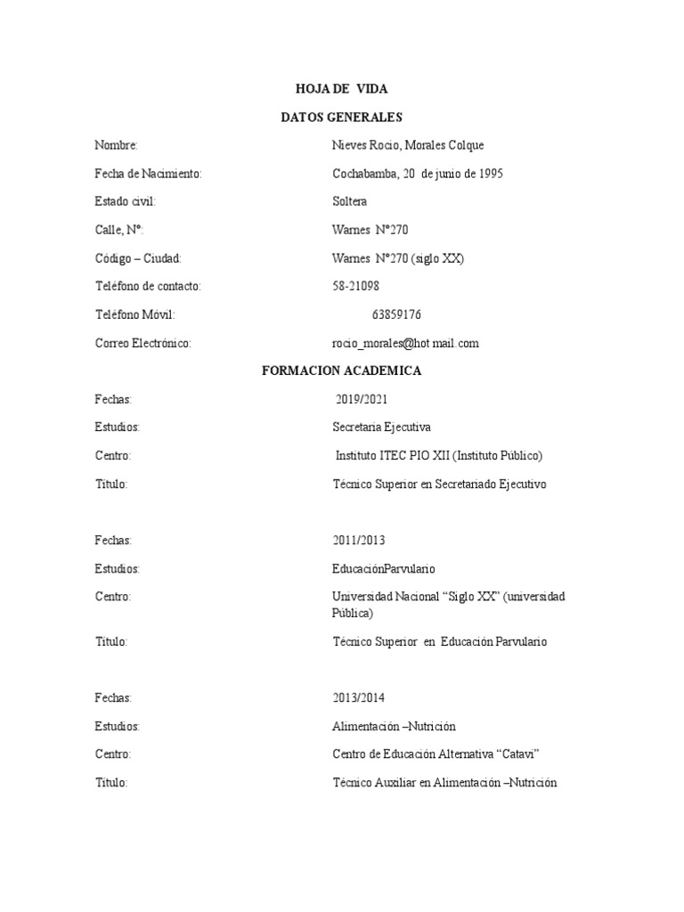 Hojas de Vida y Solicitud de Empleo | PDF | Gestión de recursos humanos