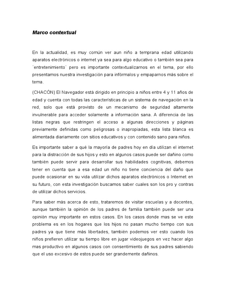 Marco contextual | PDF | Internet | Tecnología de información y comunicaciones