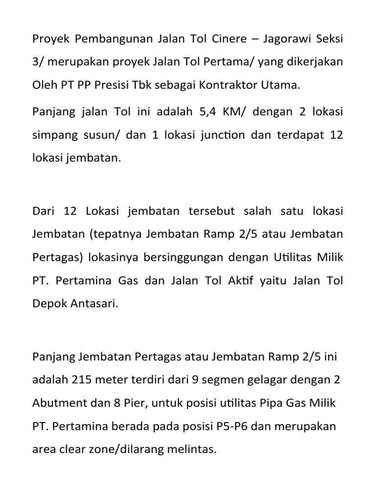 Inovasi Konstruksi Tol Cijago Seksi 3 | PDF