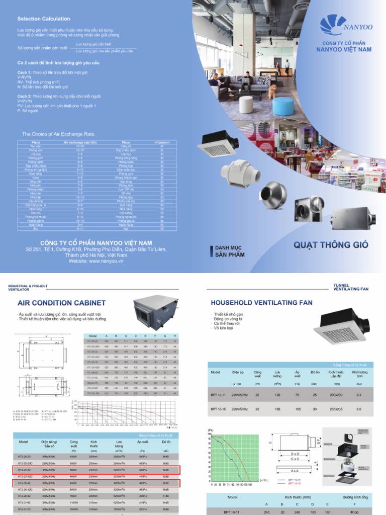 Catalogue Qu T Thông Gió Nanyoo | PDF