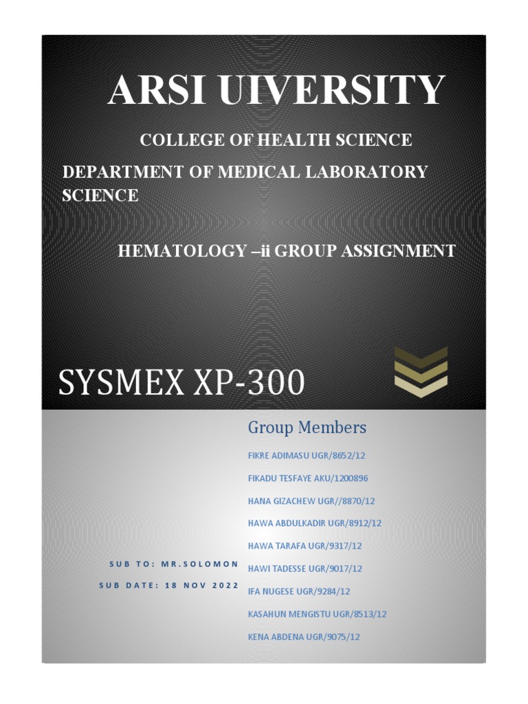 Sysmex XP 300 | PDF | Tissue (Biology) | Body Fluids