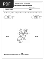 Nursery English Test Paper PDF | PDF | Orthography | Written Communication