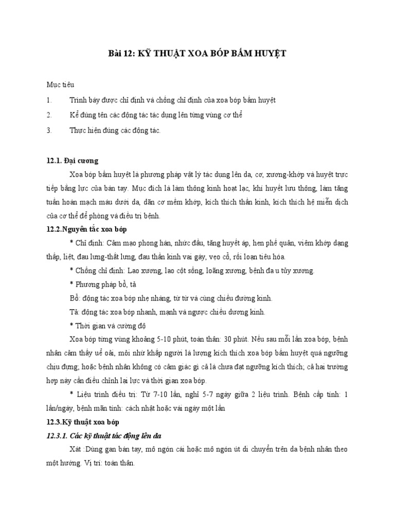 Xoa Bop Bam Huyet | PDF