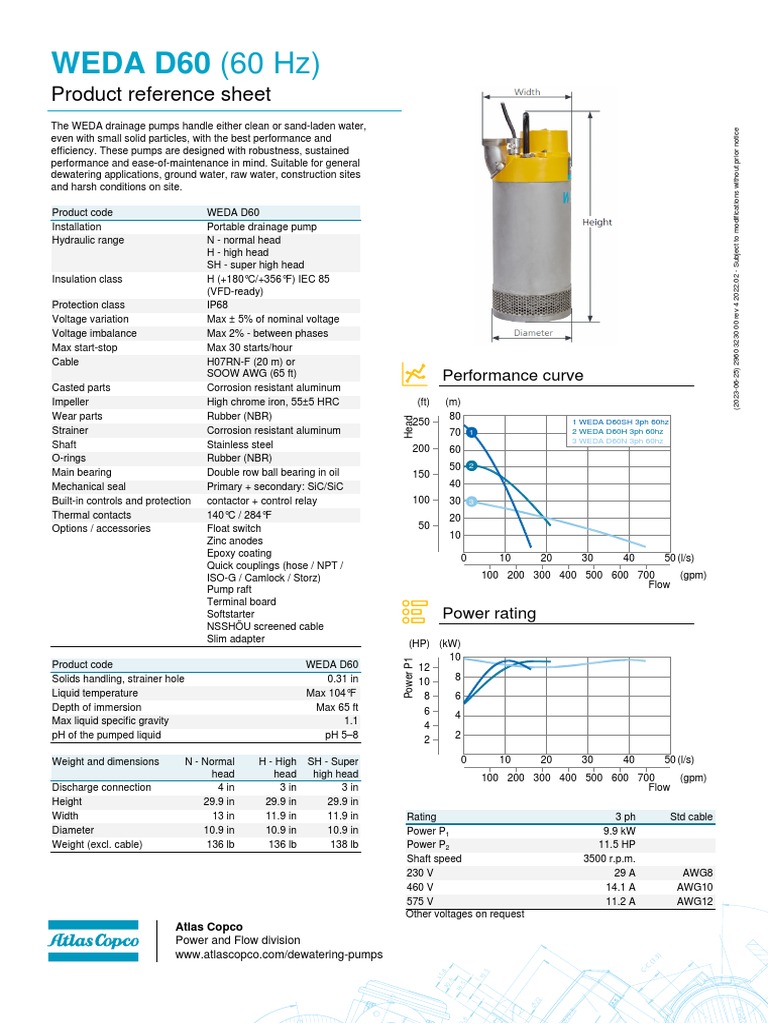 Bomba Weda D60 | PDF | Pump | Corrosion