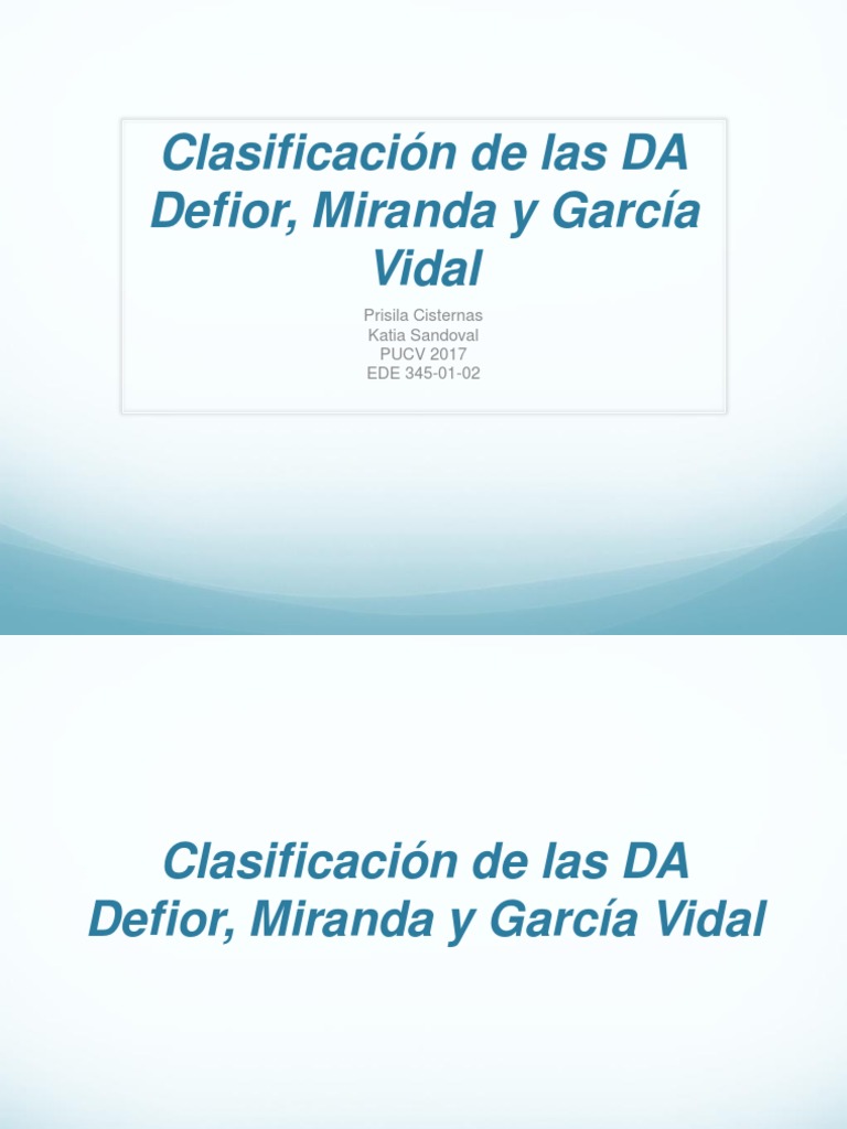 Clasificación de DA | PDF | Aprendizaje | Evaluación