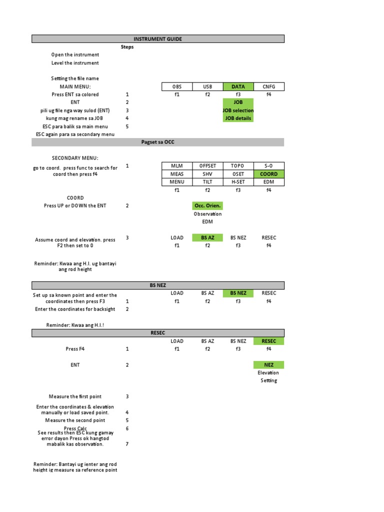 Total Station Guide (Topcon) | PDF