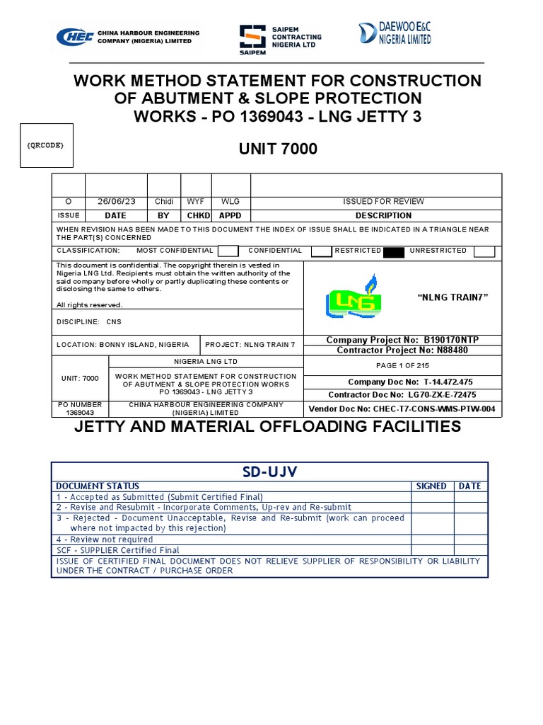 T-14.427.475 Work Method Statement For Construction of Abutment and ...