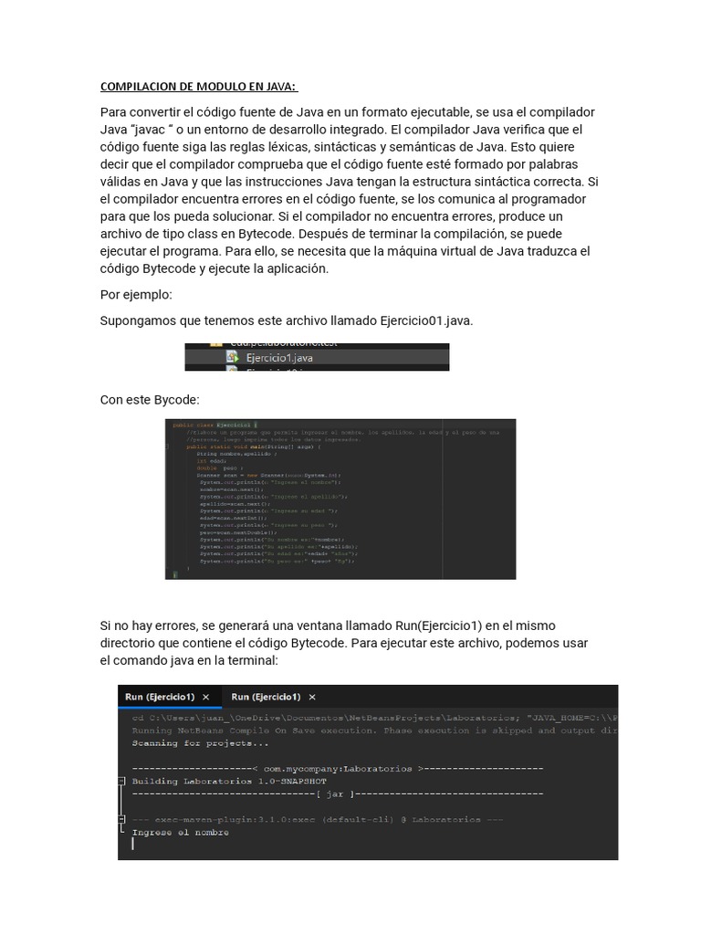 Compilacion de Modulo en Java | PDF