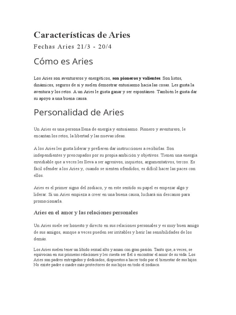 aries | PDF | Amor