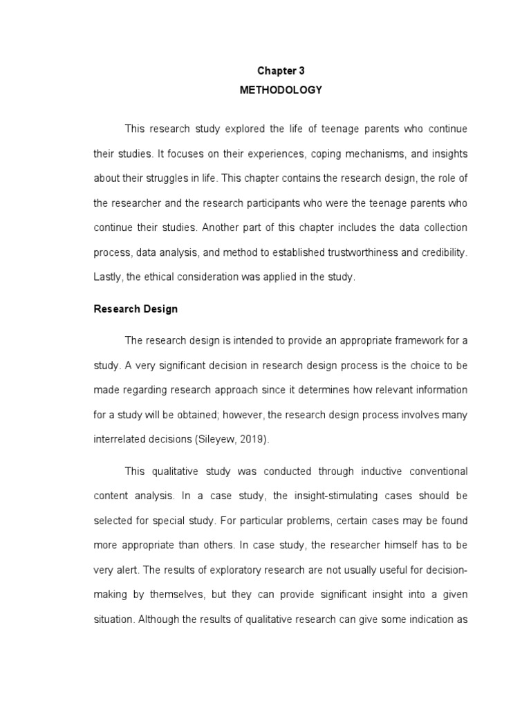 Chapter 3 METHODOLOGY PDF Qualitative Research Methodology