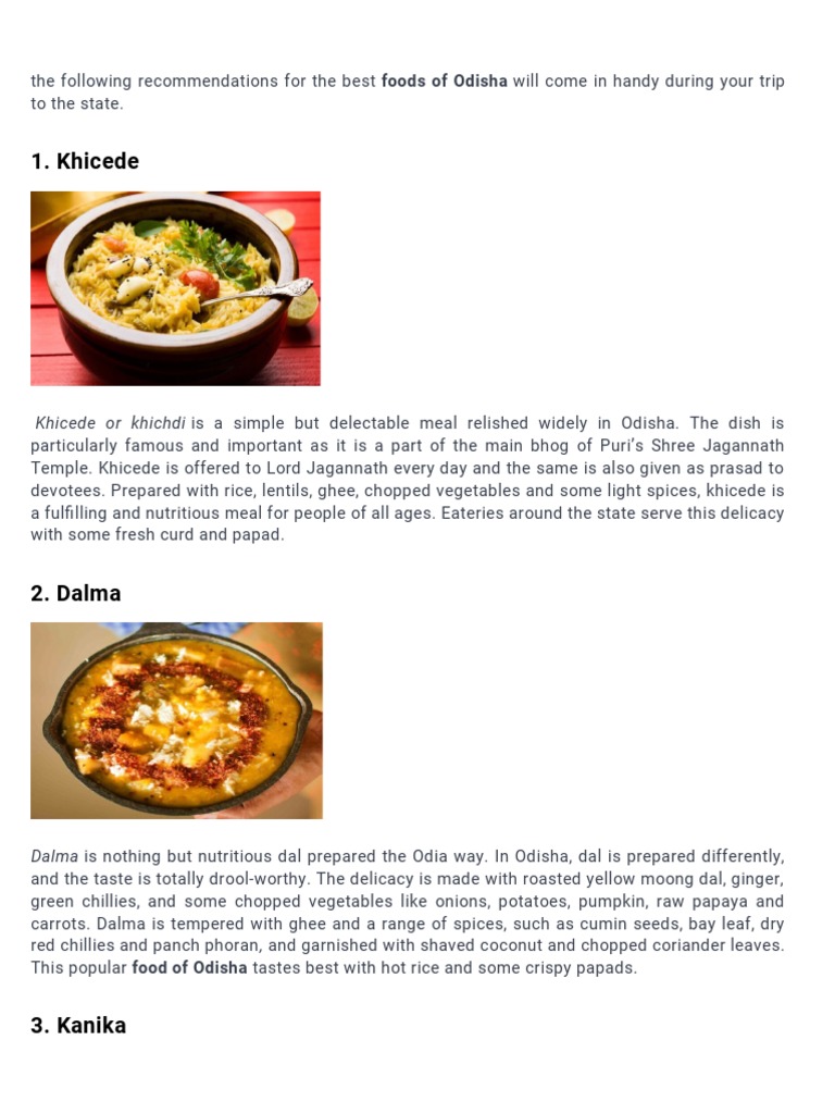 Odisha Food | PDF | Curry | Indian Cuisine