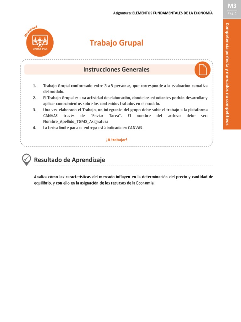m3 - TG - Elementos Fundamentales de La Economía | PDF | Mercado ...